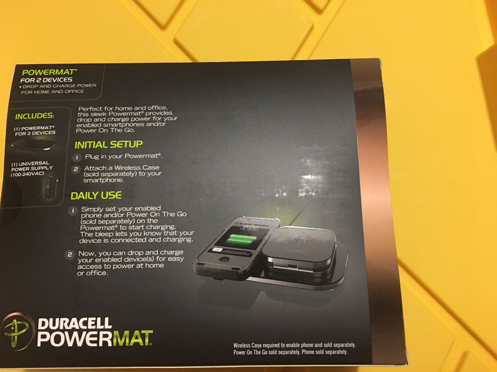 Duracell PowerMat Portable Charger Set Plus Free Powermat ( For 2 ...