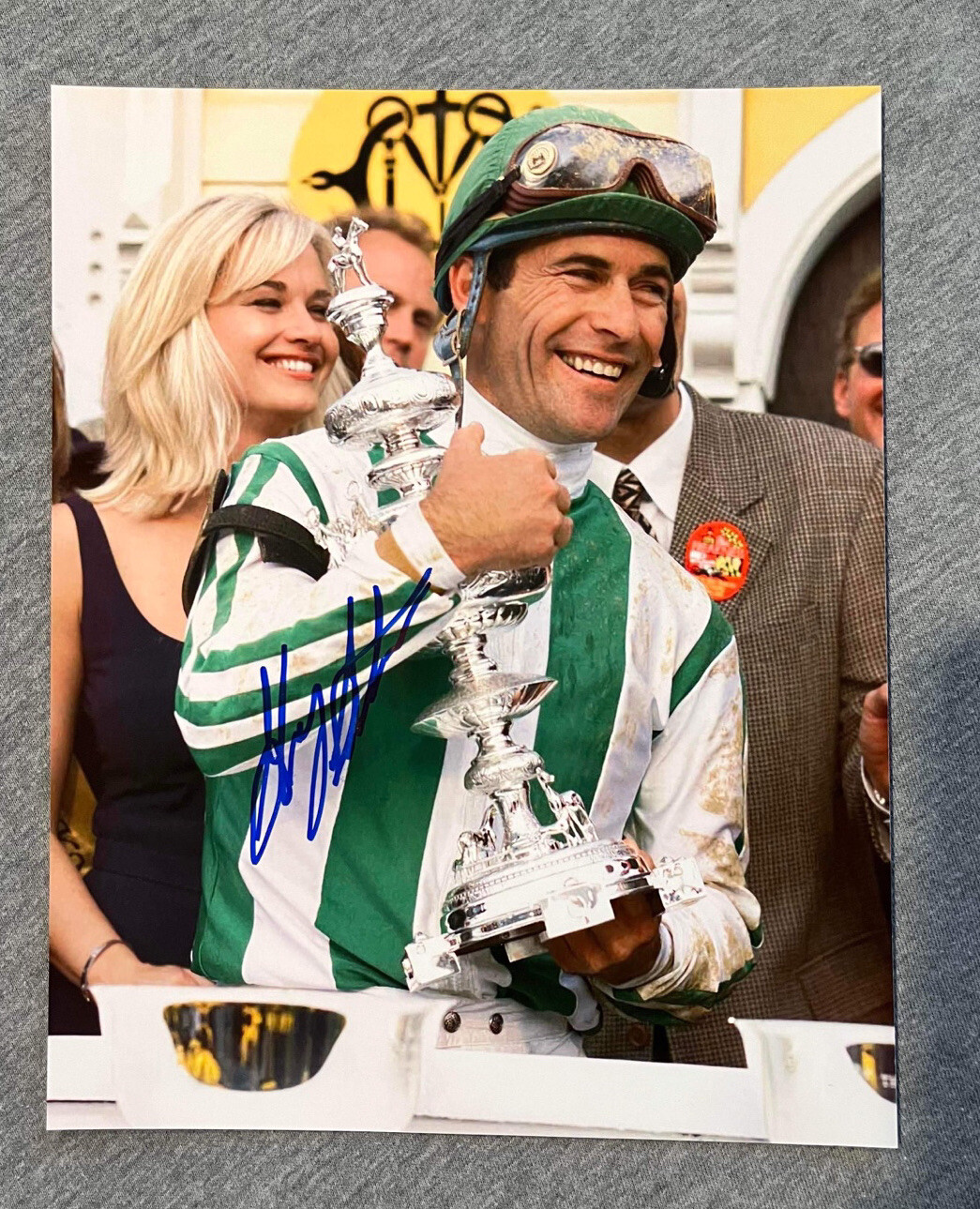 2001 PREAKNESS STAKES 126th- GARY STEVENS SIGNED 8x10 PHOTO POINT GIVEN ...