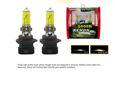 2x 9006XS HB4A Halogen 55W 12V Low Beam Car 2500K Hyper Yellow ...