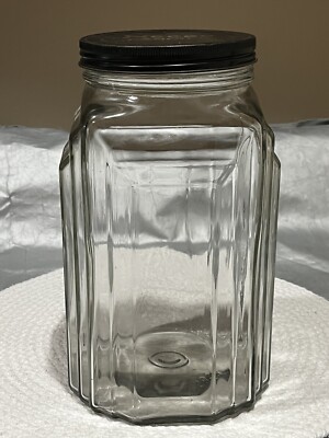 Antique Necco Candies Large Art Deco Country Store Glass Candy Jar with ...