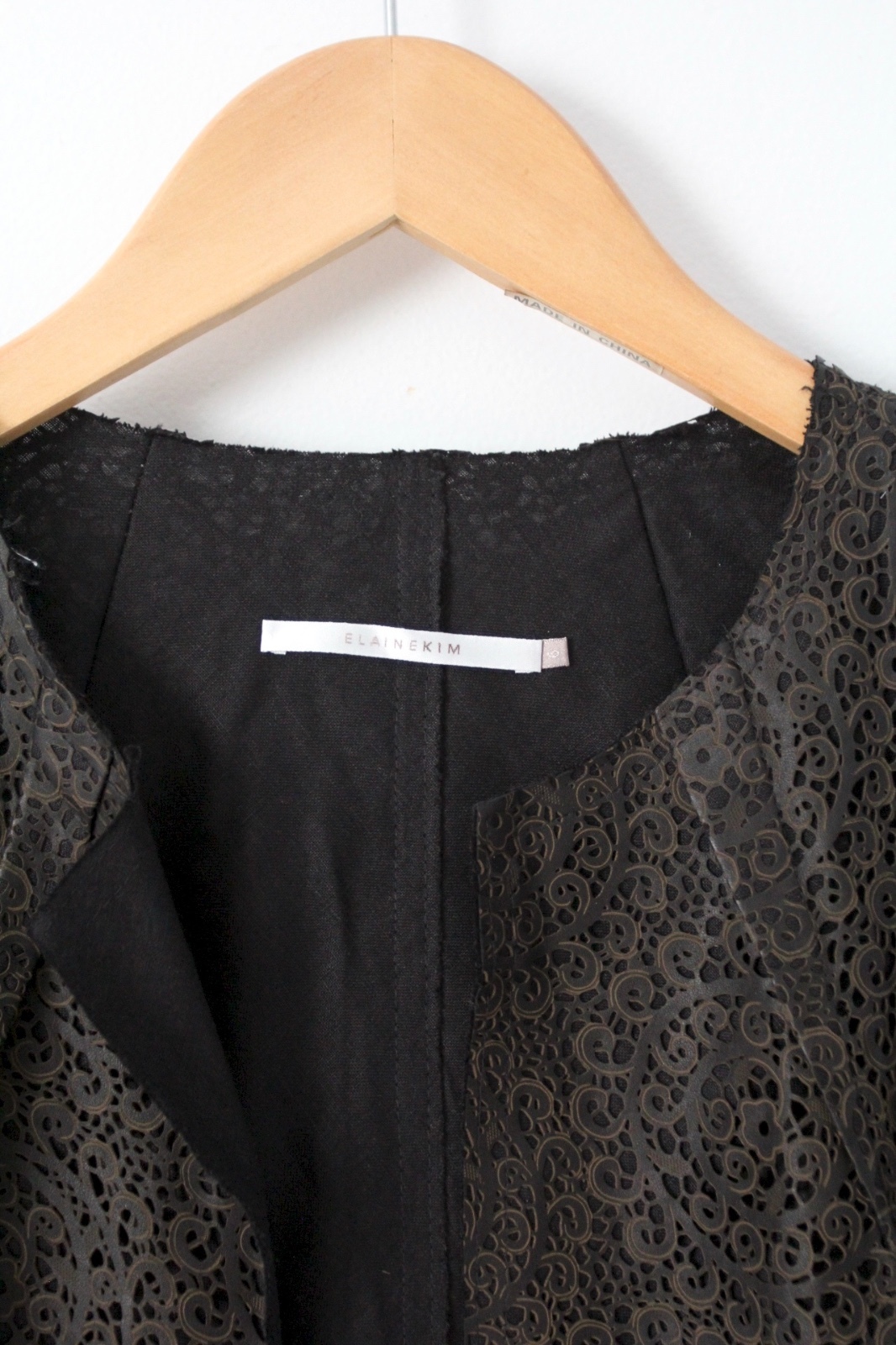 Elaine Kim Leather Jacket Cut Out Fine Leather Coat s… - Gem