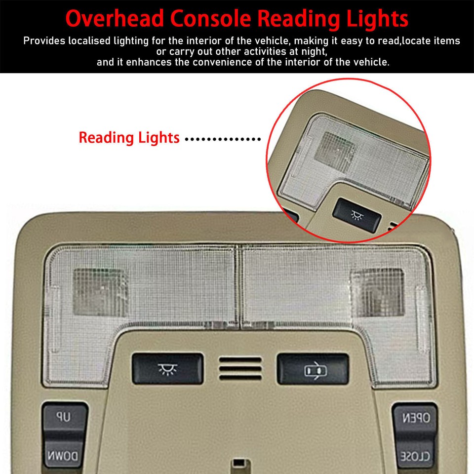 2012-2016 Toyota Camry Overhead Console with Sunroof Switches Storage Box