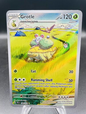 Pokemon Grotle 164/162 Temporal Forces Illustration Rare Full Art Holo ...