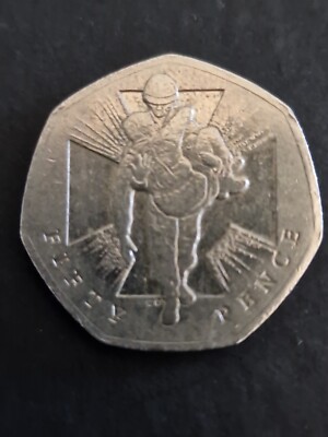 RARE Fifty Pence 50p Commemorative World War 2 ll Coin 2006 wounded ...