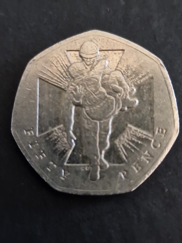 RARE Fifty Pence 50p Commemorative World War 2 ll Coin 2006 wounded ...