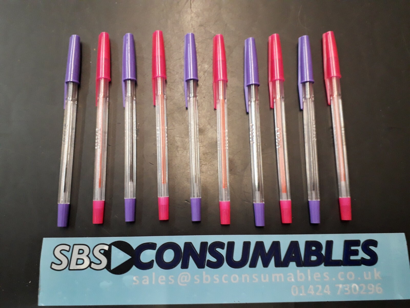 30 x PINK + PURPLE FOCUS BALLPOINT PENS MEDIUM. 15 OF EACH | eBay UK