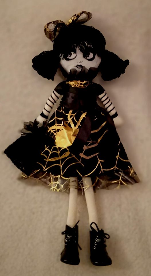 Gothic Rag Doll - Cloth Doll - 19'' Tall - Handmade UK - Free UK P&P ...