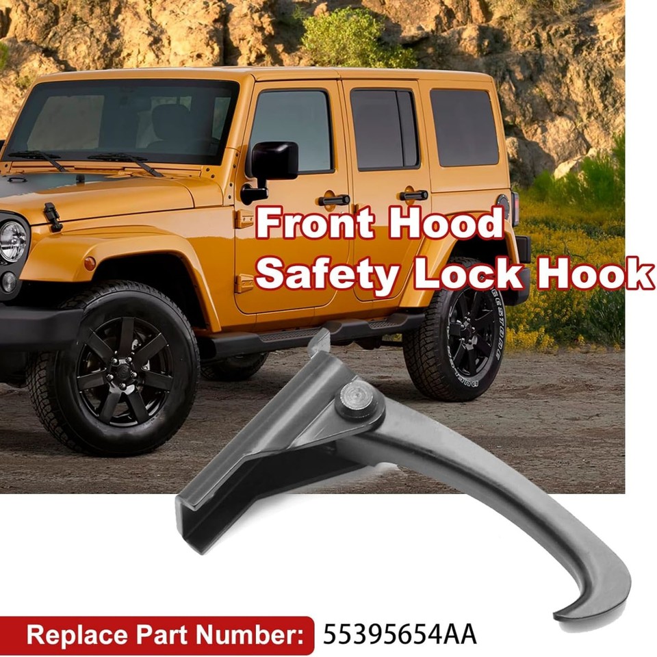 For Jeep Wrangler JK 2007-2017 3.6L Hood Safety Catch Latch Hook ...