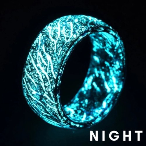 Luminous Glow Ring Glowing In The Dark Jewelry Rings For Women Men Glo ...