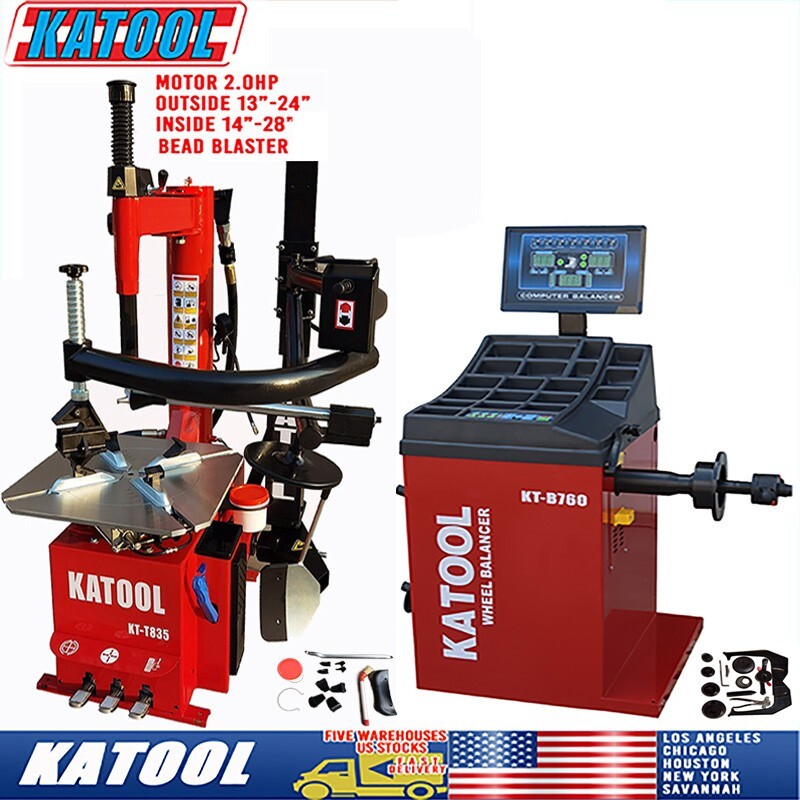 Katool Tire Changer Wheel Machine KT-T835 and Wheel Balancer KT-B760 ...