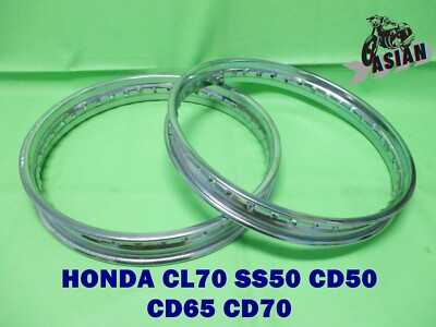 Honda CL70 SS50 CD50 CD65 CD70 Front & Rear Chrome Steel Wheel Rim ...