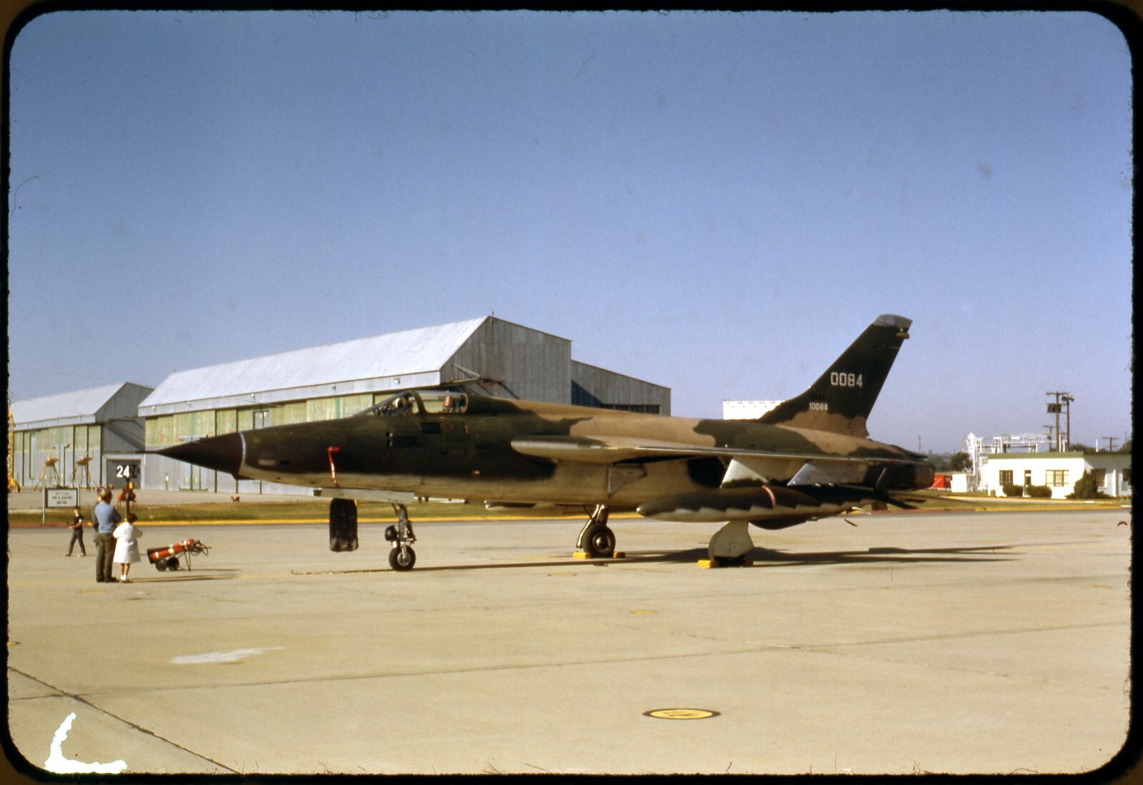 Vintage 35mm generic slide of 23rd TFW F-105D 61-0084 at Forbes AFB in ...