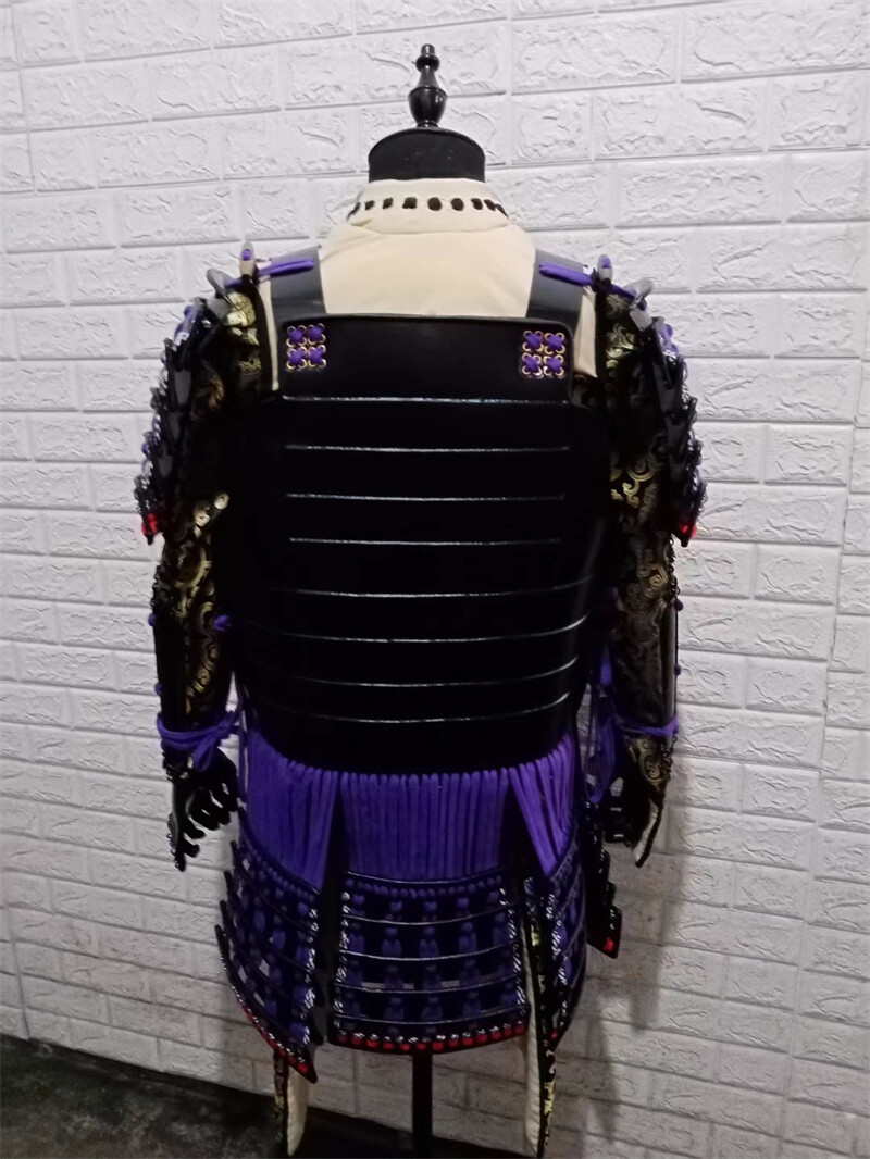 Japanese Samurai Wearable Armor Suit Blue&Black Cosplay Full set of ...
