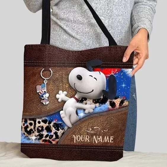 Personalized Snoopy Tote Bag, Custom Snoopy Shoulder Bag Gift | eBay