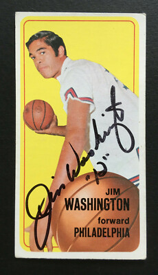 Jim Washington Signed 1970-71 Topps Basketball Card #14 Mint Auto CBM ...