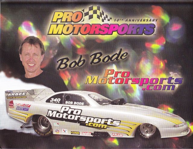 2002 Bob Bode Pro Motorsports "2nd Version" Pontiac Firebird FC NHRA ...