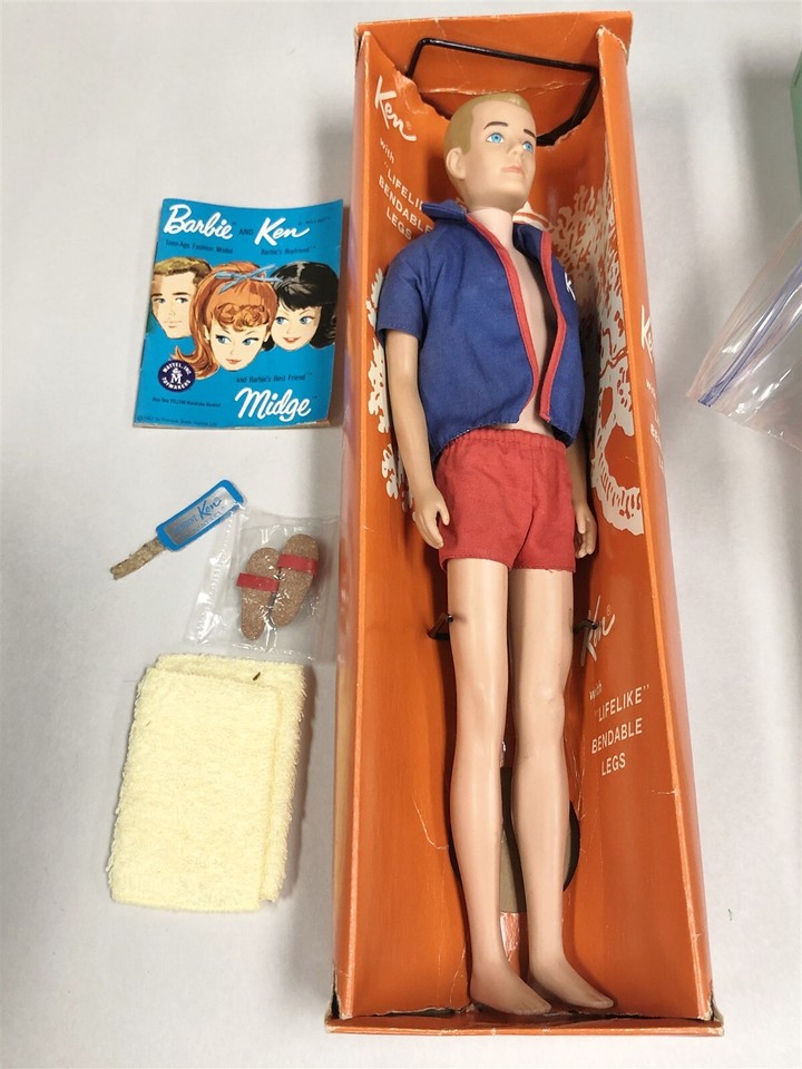 1960s MATTEL RARE BENDABLE LEG KEN MINT IN THE BOX | eBay
