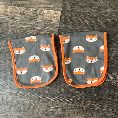 Fox Burp Cloths Cute Baby Burpies Shoulder Protection Set of 2 | eBay