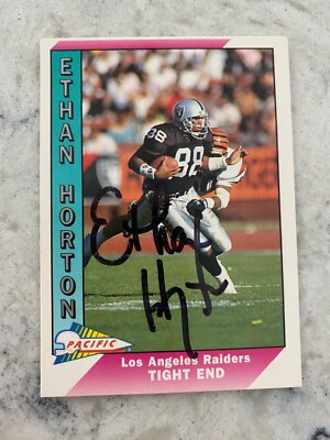 Ethan Horton Signed LOS ANGELES RAIDERS Card 1991 Pacific | eBay