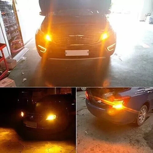 3600 Lumens 1156 7506 Amber LED Turn Signal Light Bulbs Super Bright ...