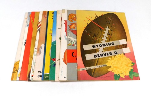 Lot of (13) Different 1948 to 1950 Denver College Football Programs | eBay