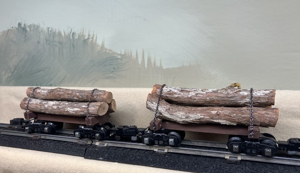 Two Custom S Scale Log Cars | eBay