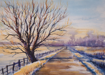 Amazing tree without leaves painting Print Home Decor Wall Art choose ...