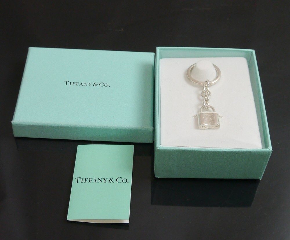 Authentic Tiffany & Co. key chain Cadena Padlock 1837 Sterling Silver ...