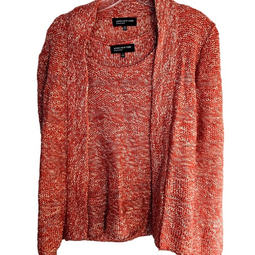 Jones New York Womens Sweater Set Shell M Medium Cardigan S Small ...