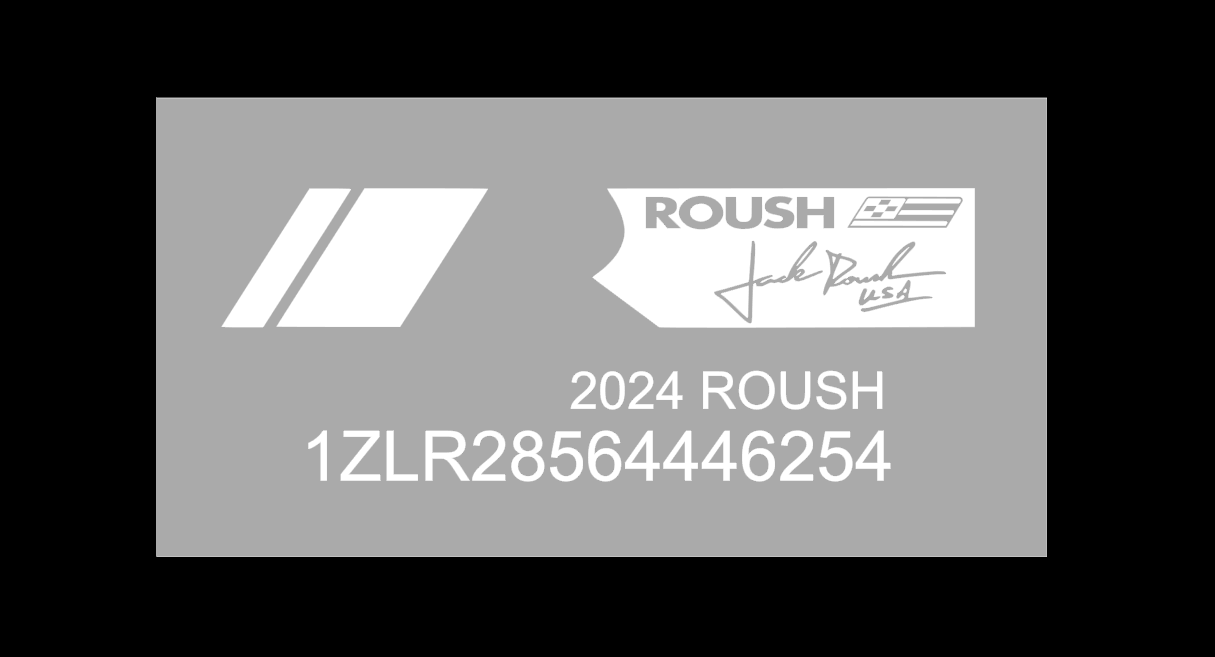 Custom Mustang / Truck Roush Interior Engine Engraved Badge Dash Plaque ...