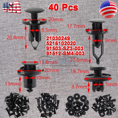 auto push pins and fastener sets fender liner fastener rivet push clips ...
