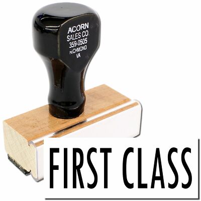First Class Mailing Rubber Stamp Size 1/2