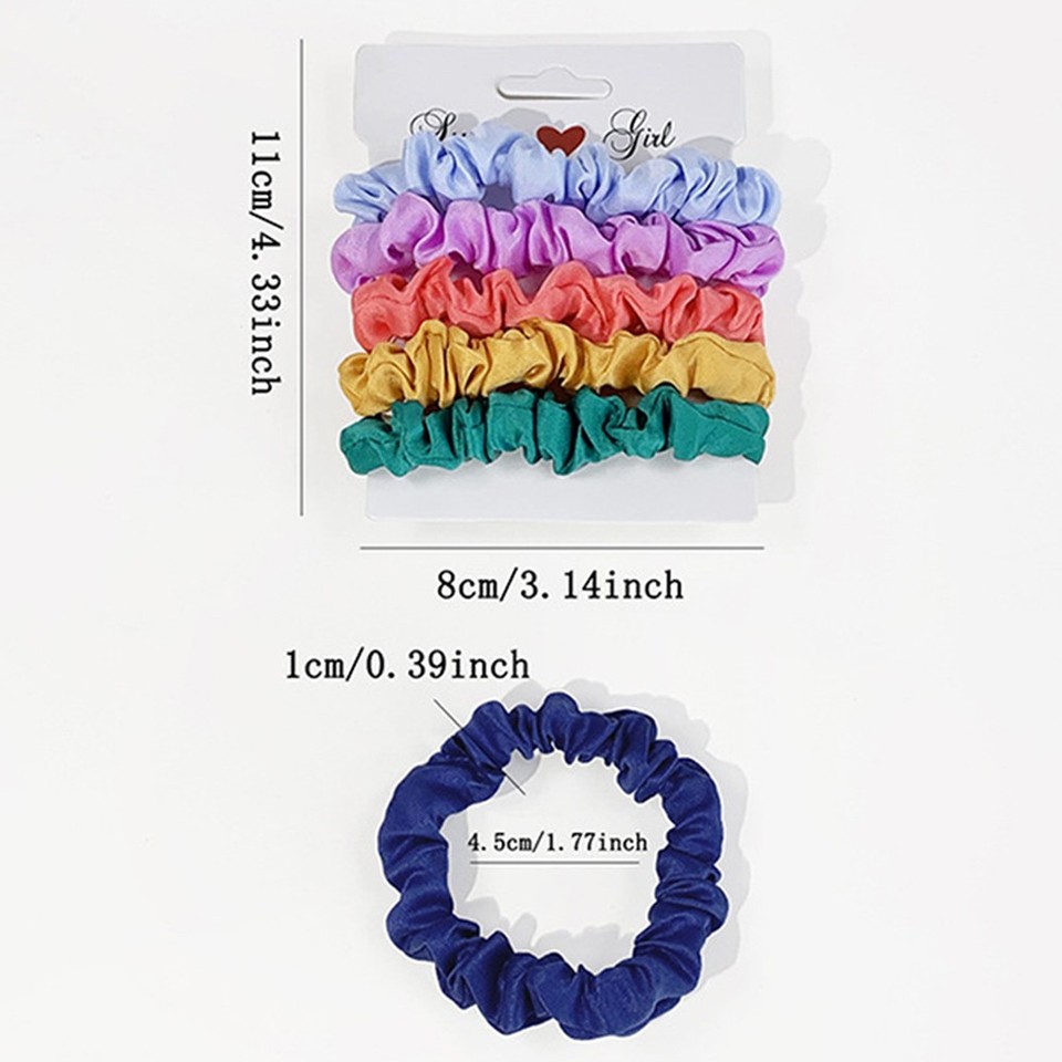 Hair Accessories Solid Color Elastic Hair Rubber Bands Headwear 1 Pack ...