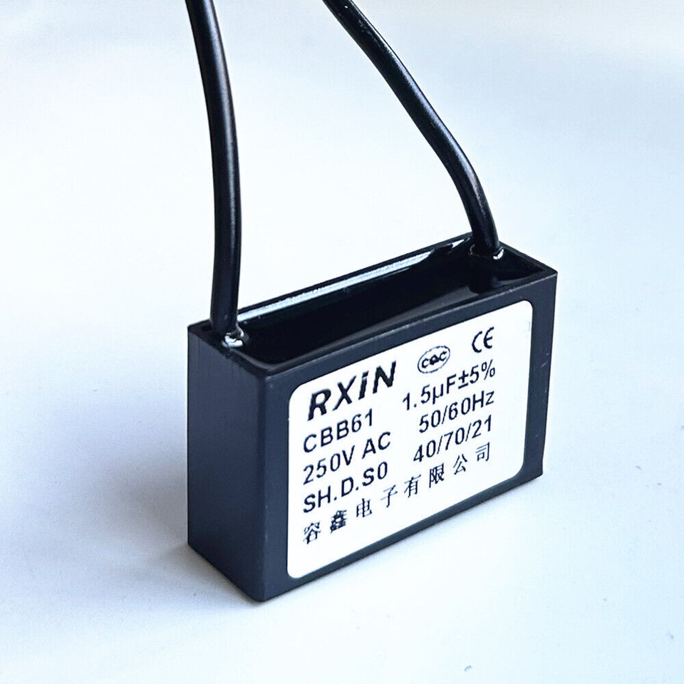 CBB61 250V 2-Wire AC Capacitor 1-30UF, Marine Grade w/Adhesive‌ ‌ | eBay