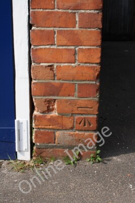 Photo 6x4 Benchmark on the garage of 16B Castle Crescent Reading ...