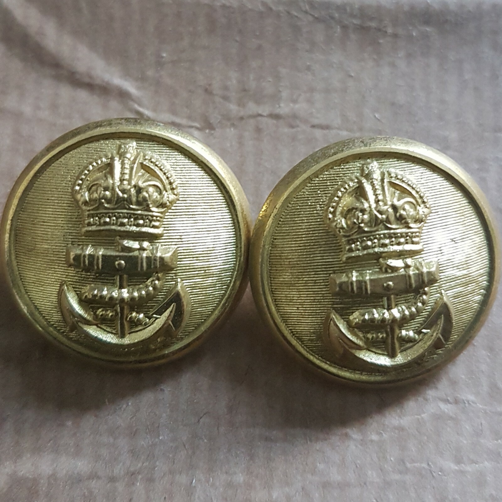WWII Pair Royal Navy Brass Buttons ~ Firmin London | eBay UK
