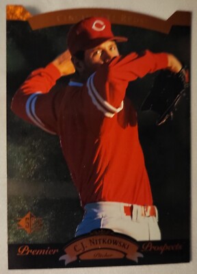 1995 Upper Deck SP C.J. Nitkowski Premier Prospects Die Cut #24 ...