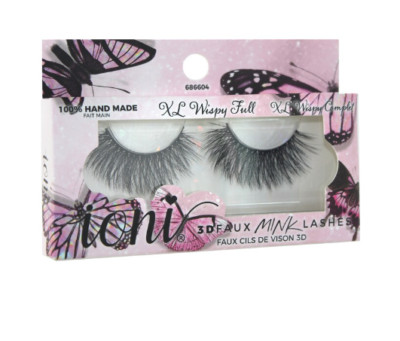 Ioni Cosmetics 3D Faux Mink Lashes XL Wispy Full Strip False Eyelashes ...