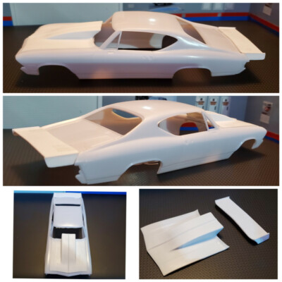 Resin Rear Spoiler & Outlaw Hood Combo for '68 & '69 Chevelle Revell ...