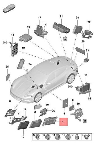 Genuine PORSCHE Cayenne Control Unit For Driver Assist Systems ...