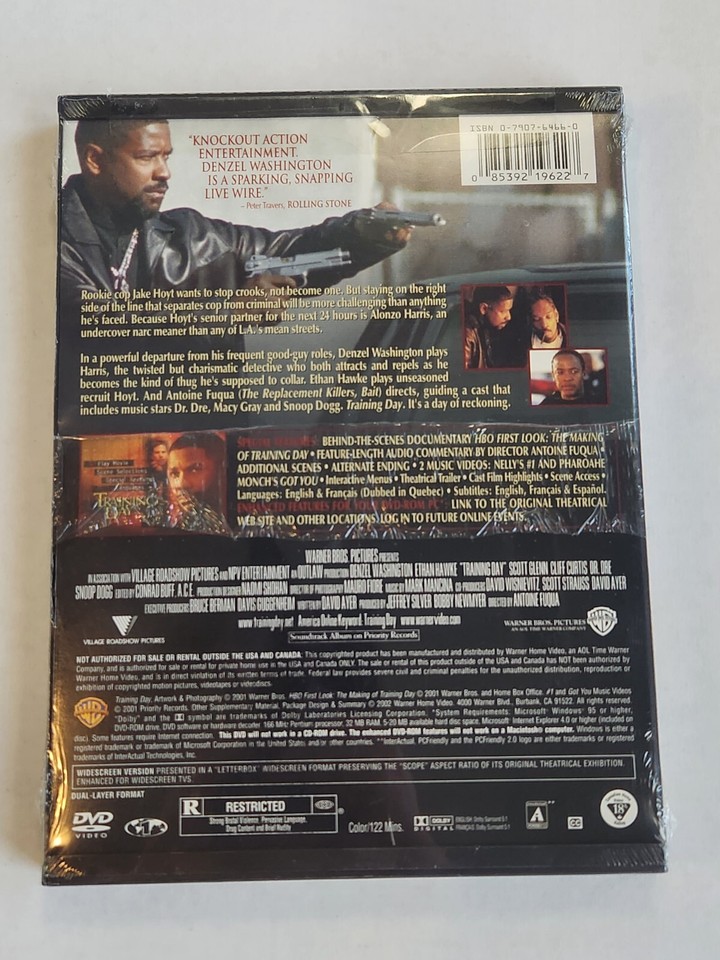 Training Day - 2001 DVD Snap Case - Denzel Washington New sealed ...