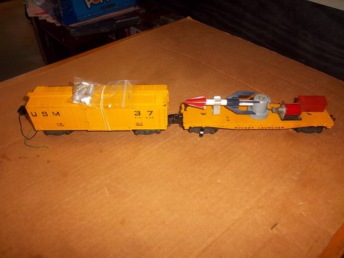 AMERICAN FLYER GILBERT S GAUGE # 25056 USM BOXCAR AND ROCKET LAUNCHER ...