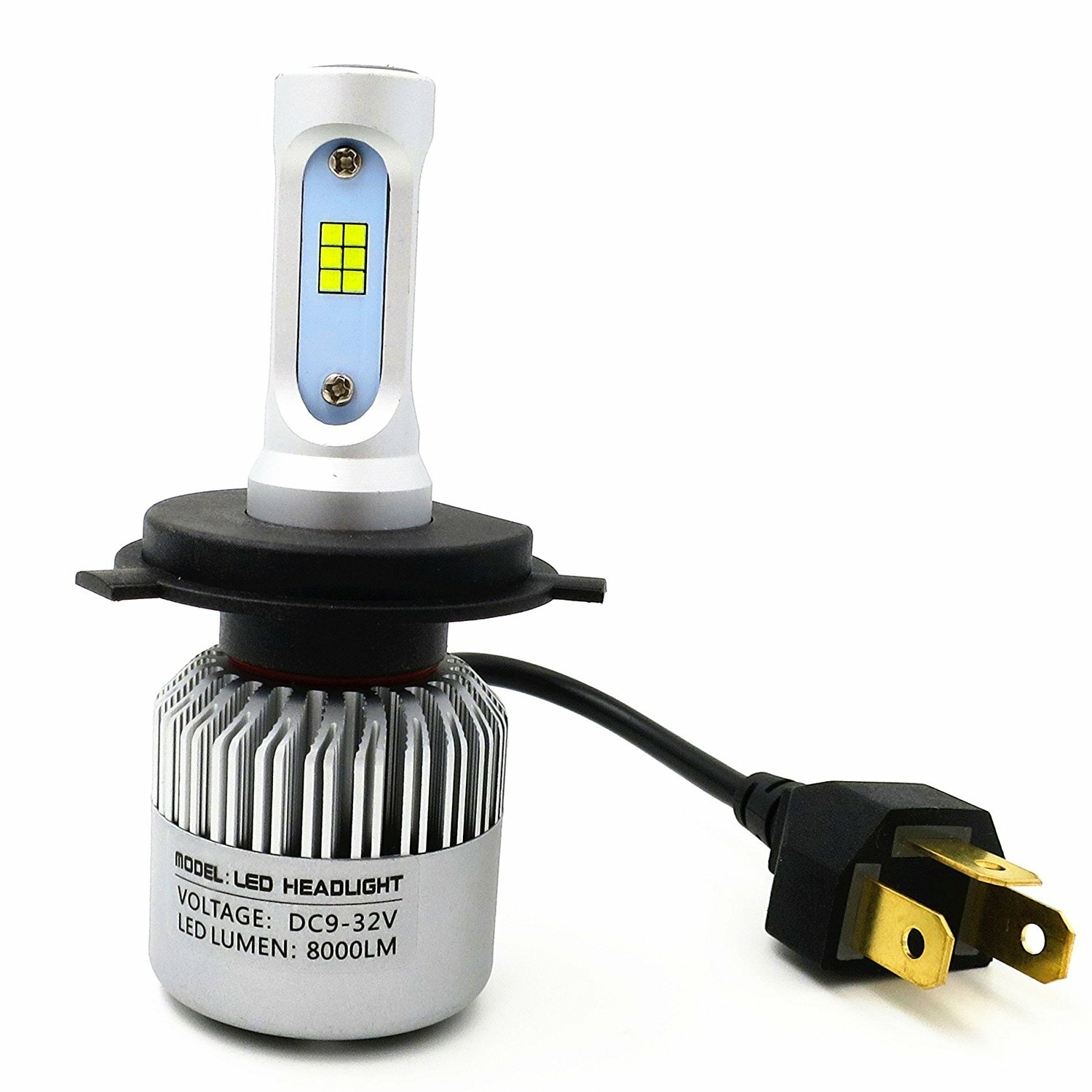 Alla Lighting LED Chip Scale Package 9003 H4 High Low Beam Headlight,6K ...