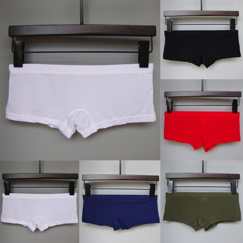 Mens Sexy Clear See Through Boxer Briefs Underwear Mesh-Shorts Trunks ...