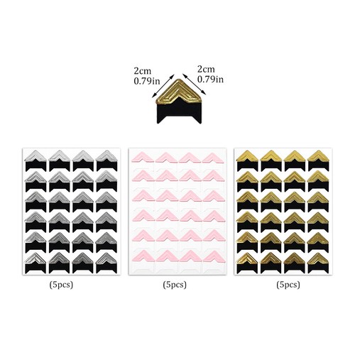 600pcs Photo Corner Journal DIY Card For Scrapbooking Self3 Colors | eBay