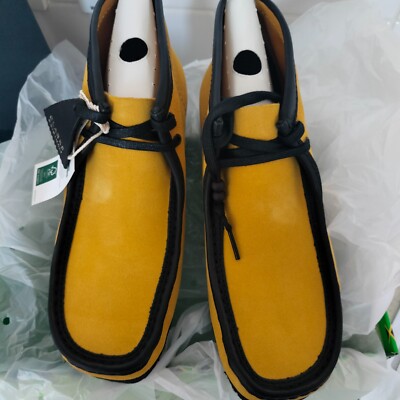 Clarks Originals Size 10 UK Jamaica Clarks Wallabe Yellow and Black ...