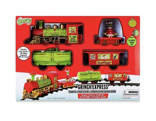 Dr. Seuss The Grinch Christmas Holiday Express Play Train Set 12pc NEW ...