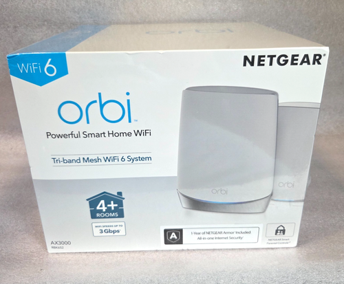 Netgear Orbi AX3000 WiFi 6 Tri-Band Mesh Smart RBK652S-100NAS - NEW ...