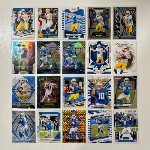 2023-2024 Panini Justin Herbert LOT OF 20! Prizm Mosaic Select Donruss ...