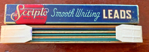 Vintage Scripto Smooth Writing Leads w/ Wood Insert Lead Holder | eBay